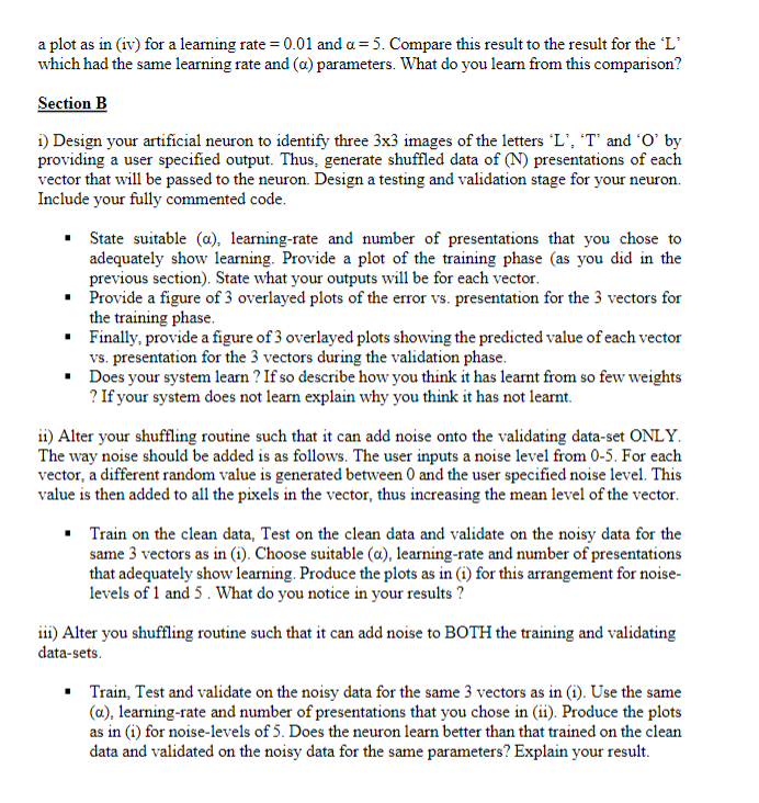 Solved TASK : To develop a single artificial neuron to | Chegg.com