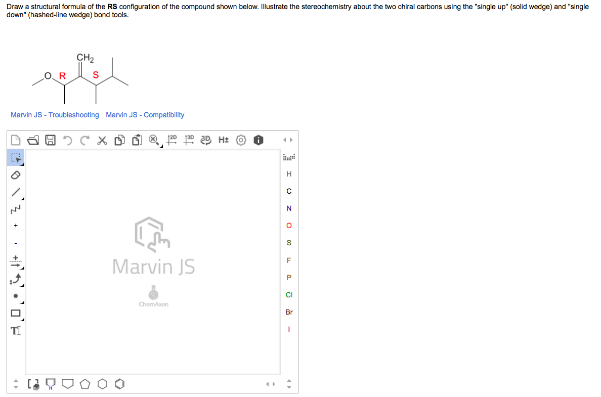 Solved Draw a structural formula of the RS configuration of | Chegg.com