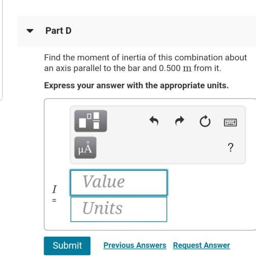 Solved A uniform bar has two small balls glued to its ends. | Chegg.com