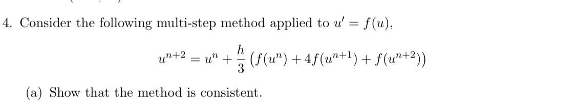 Solved Consider the following multi-step method applied to | Chegg.com