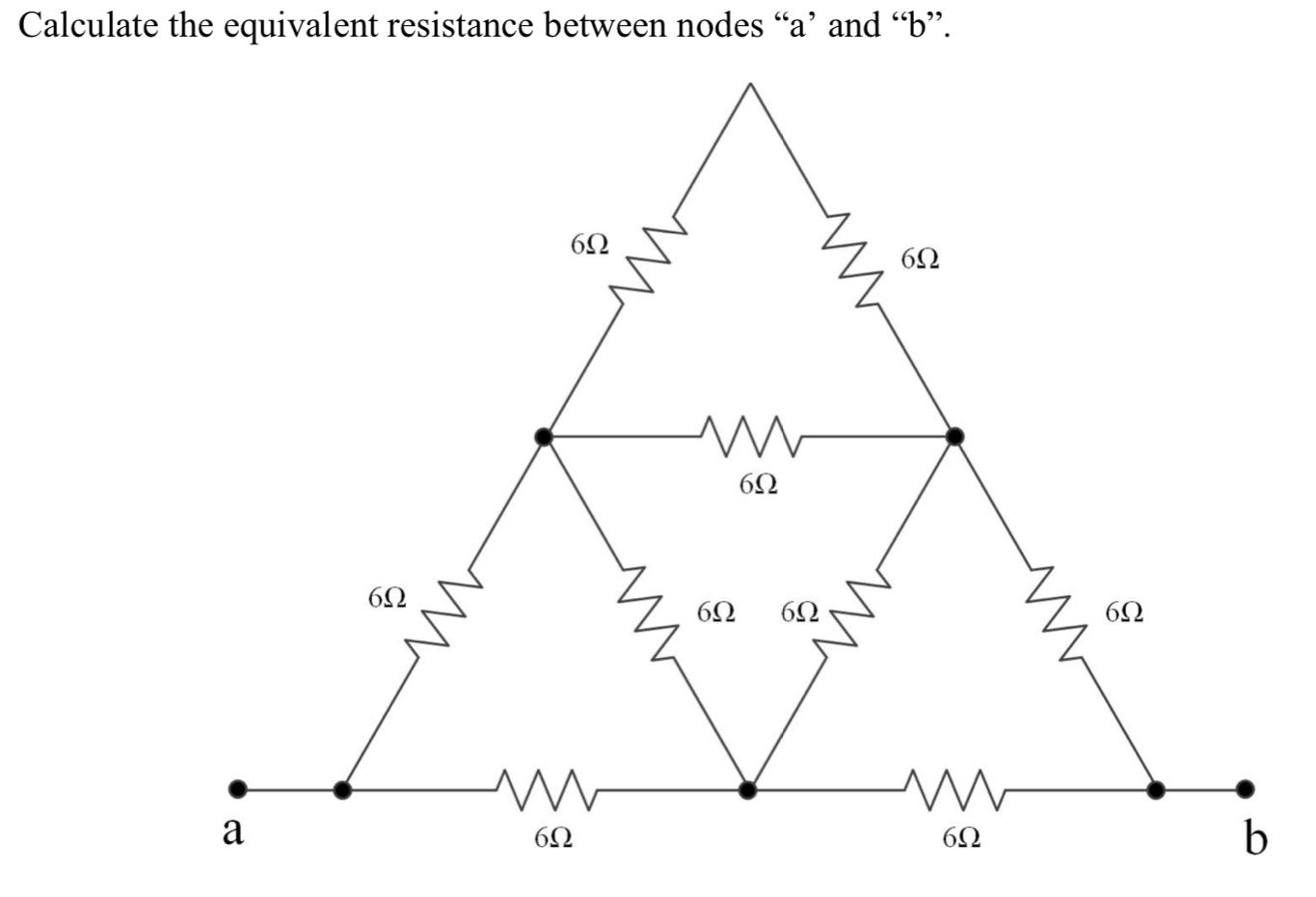 Solved Calculate the equivalent resistance between nodes “a” | Chegg.com