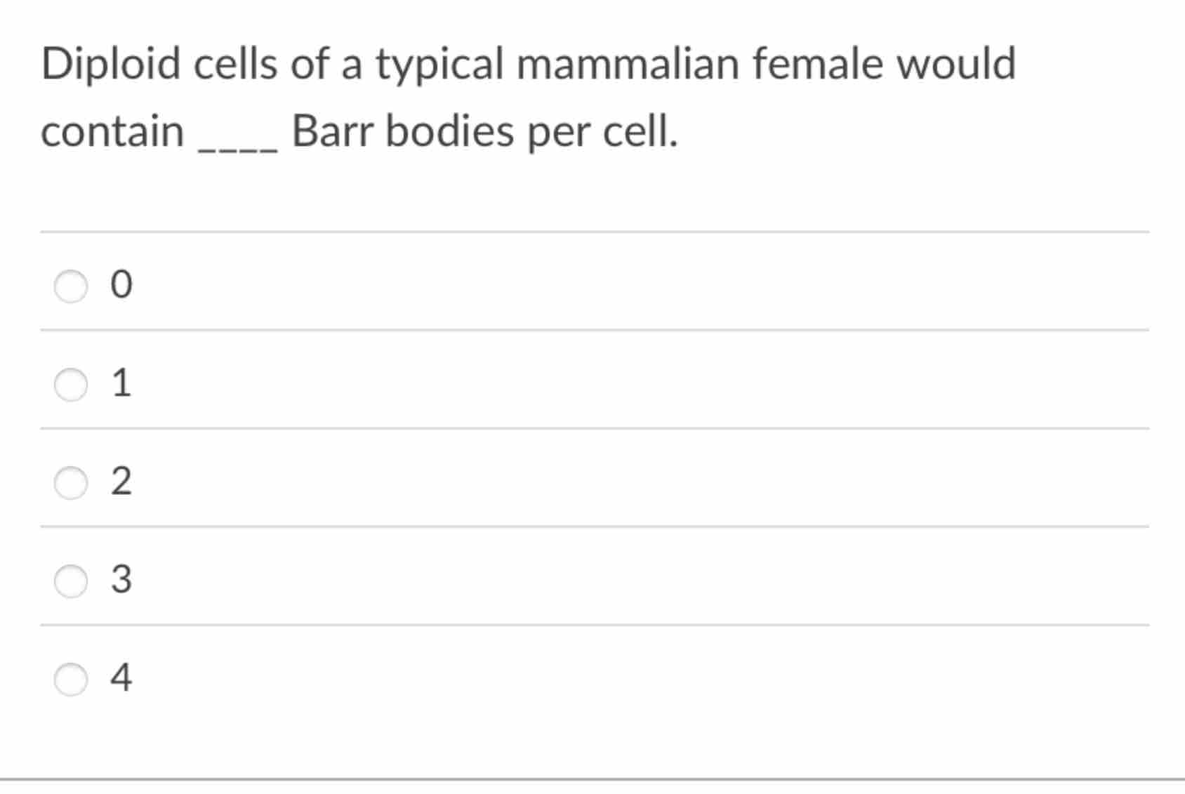 Solved Diploid cells of a typical mammalian female | Chegg.com
