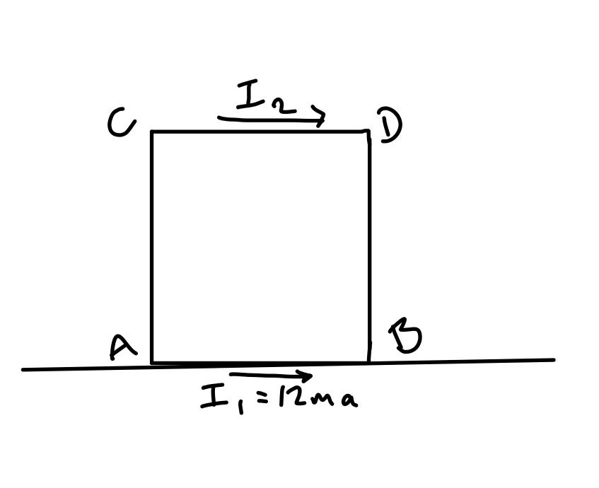 Solved A wire is formed in to a square as shown in the | Chegg.com