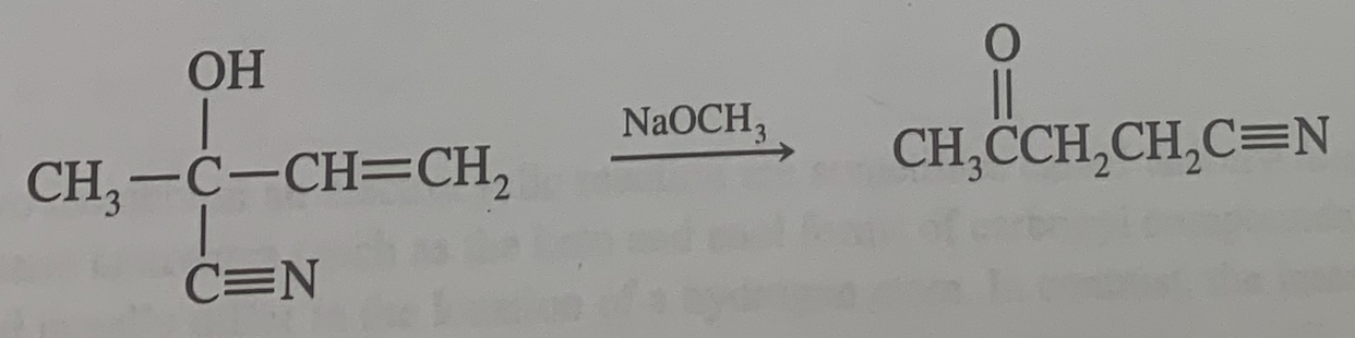 Solved ОН NaOCH, 3. CH,CCH,CH,C=N CH,-C-CH=CH, | Chegg.com