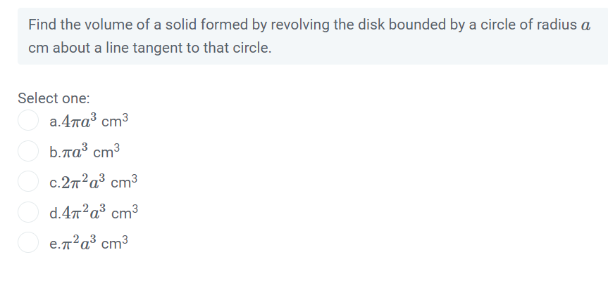 Solved Find the volume of a solid formed by revolving the | Chegg.com