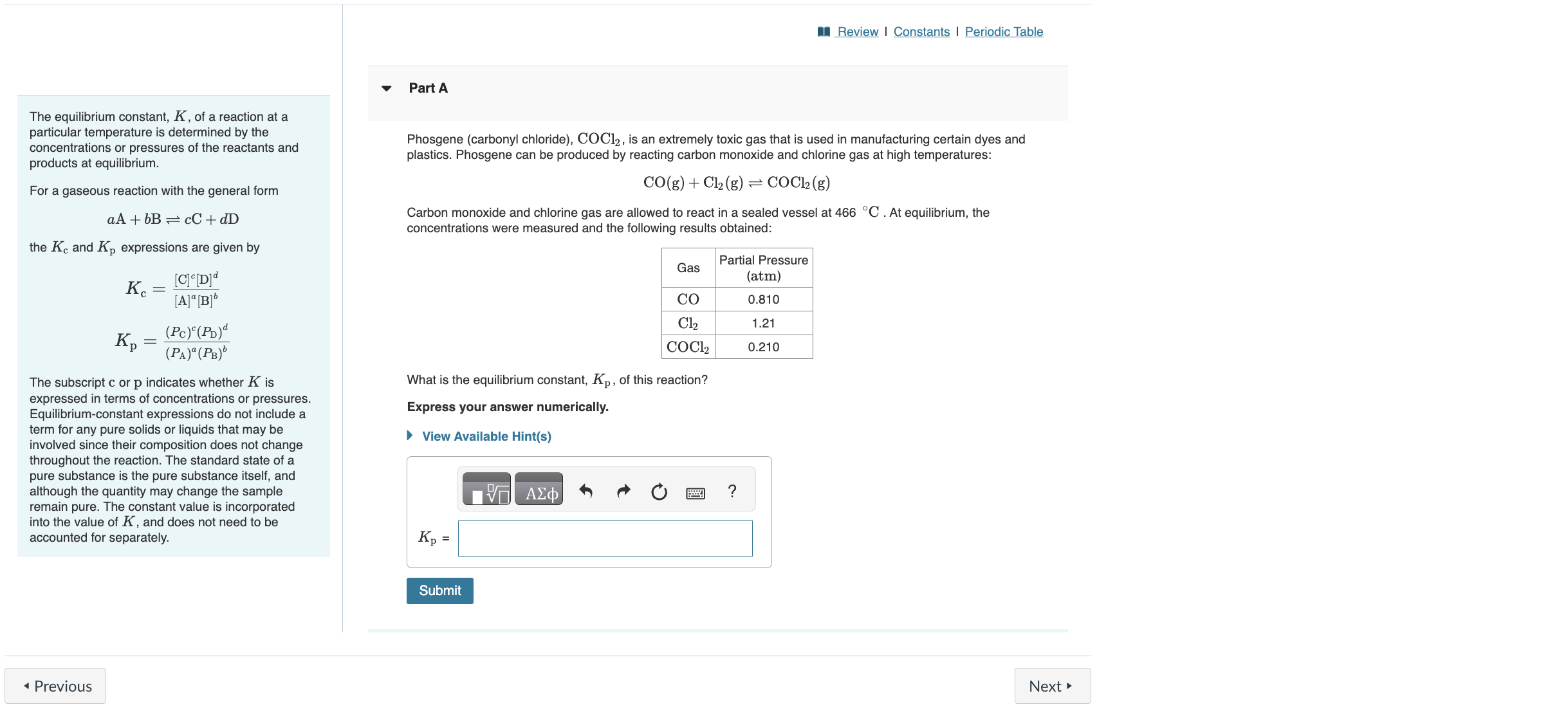 Solved n Review I Constants I Periodic Table Part A The | Chegg.com