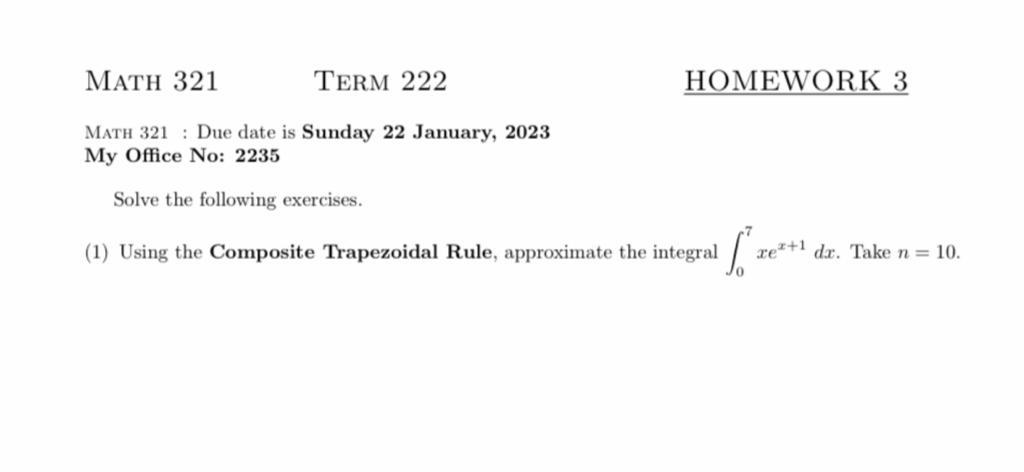 [Solved]: 321 : Due date is Sunday 22 January, 2023 My Of