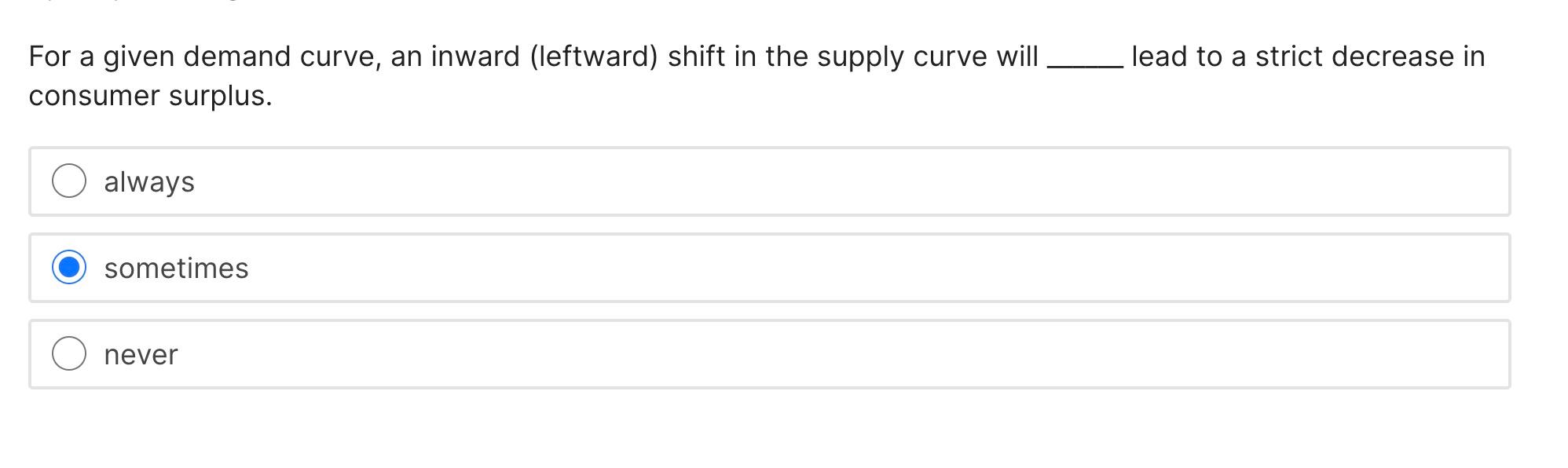Solved lead to a strict decrease in For a given demand | Chegg.com