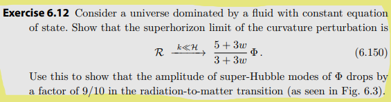 Solved Exercise 6 12 Consider A Universe Dominated By A