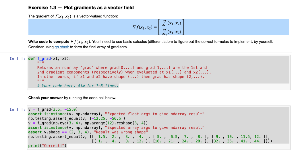 Solved The gradient of 𝑓(𝑥1,𝑥2)f(x1,x2) is a | Chegg.com