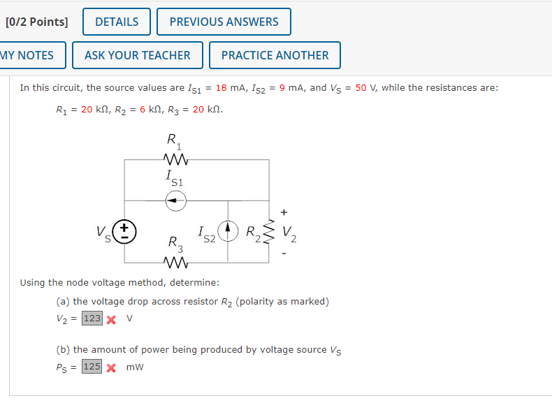 Solved In this circuit, the source values are IS1=18 | Chegg.com