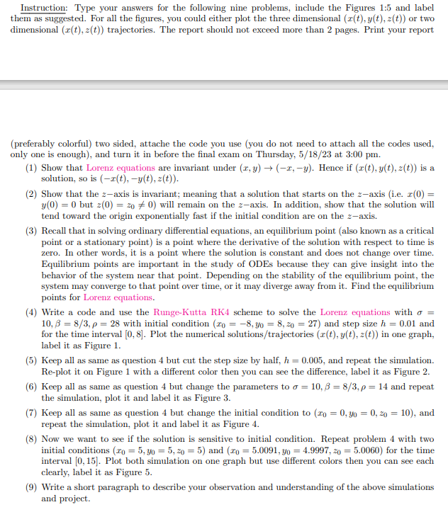 Solved Instruction: Type your answers for the following nine | Chegg.com