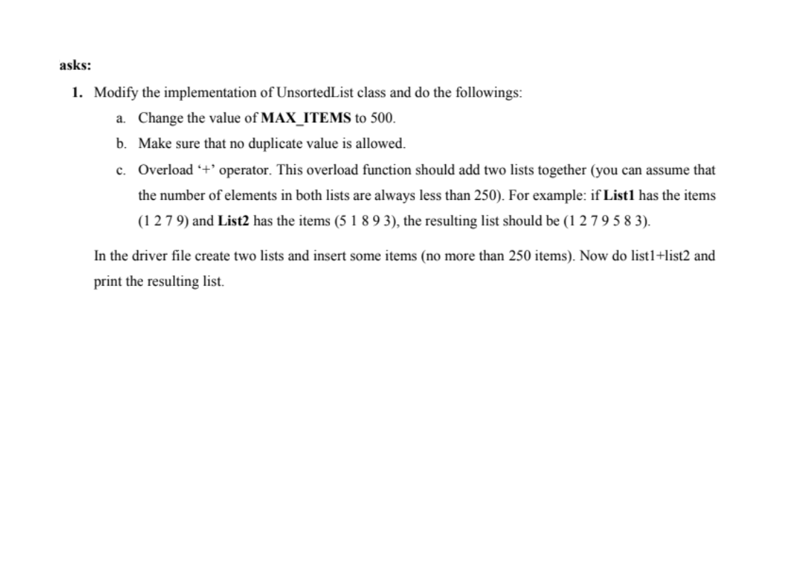 Solved Solve the problem using C++ . Modify the following | Chegg.com