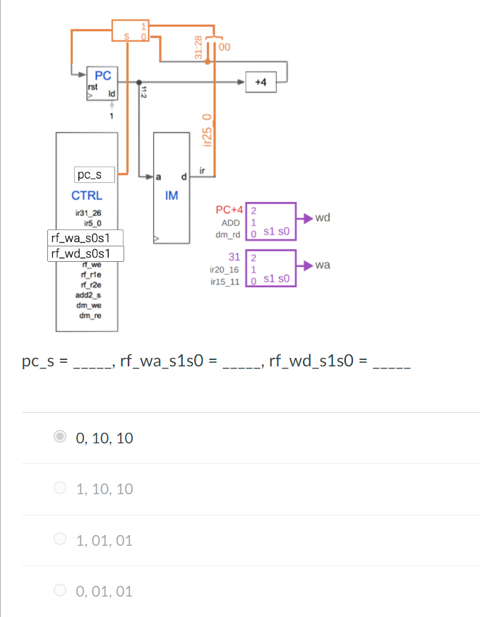 Solved Given the processor circuit below, what are the bits | Chegg.com