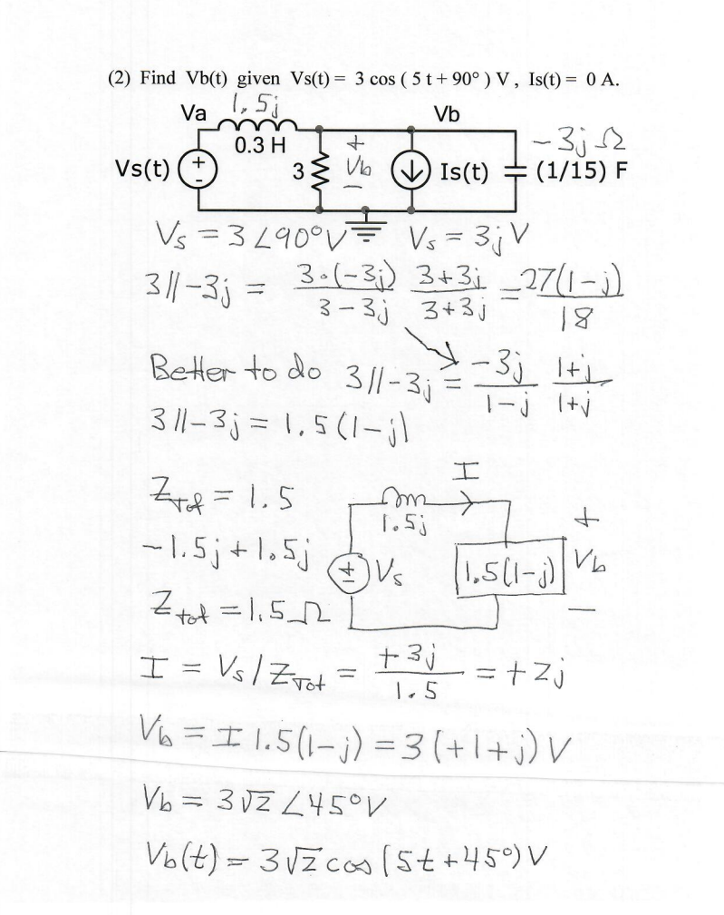 Solved ECE 20100 HW 21 due 4/15/20 (1) Use superposition to | Chegg.com