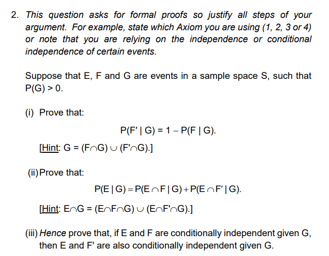 Solved 2. This question asks for formal proofs so justify | Chegg.com
