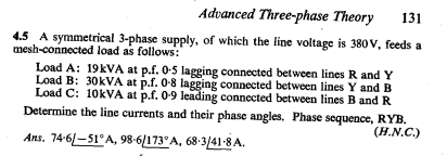 Solved Advanced Three-phase Theory 131 4.5 A symmetrical | Chegg.com