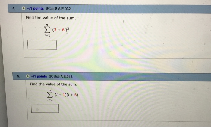 Solved 4, + -/1 points SCalc8 A.E.032 Find the value of the | Chegg.com