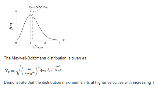 Solved The Maxwell-Boltzmann distribution is given as | Chegg.com