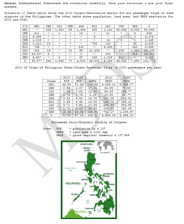 Solved General Instructions] Understand the situations | Chegg.com