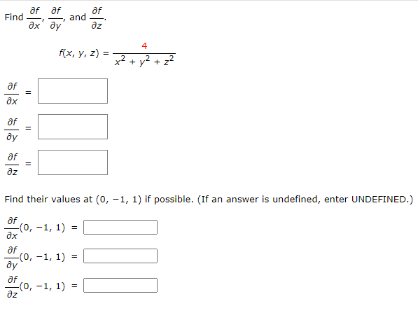 Solved Find delfdelx,delfdely, ﻿and | Chegg.com