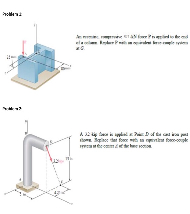Solved Problem 1 An Eccentric Compressive 375 Kn Force P