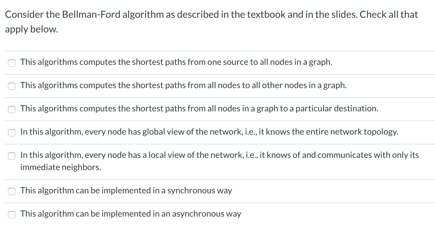 Solved Consider the Bellman-Ford algorithm as described in | Chegg.com