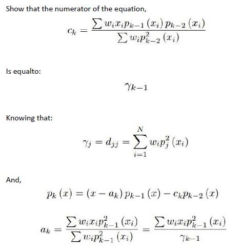 Solved Show that the numerator of the equation, w;X;P-1 () | Chegg.com