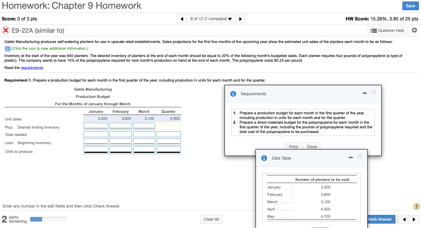 Solved Homework Chapter 9 Homework Save Score 0 Of 3 Pts 8