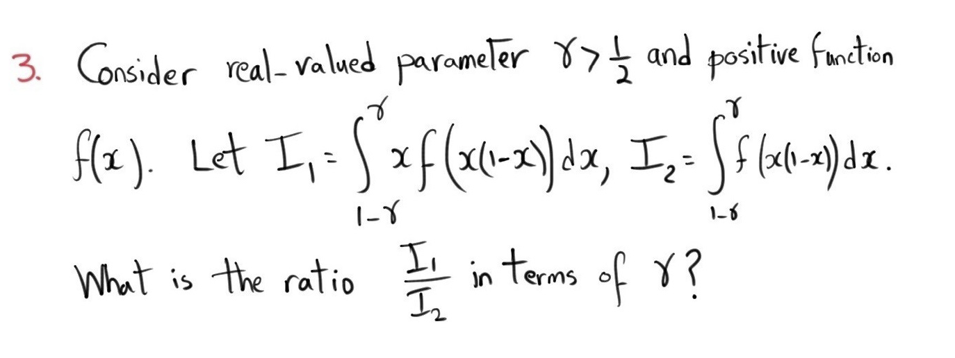 Solved 3. Consider real-valued parameter r>and positive | Chegg.com