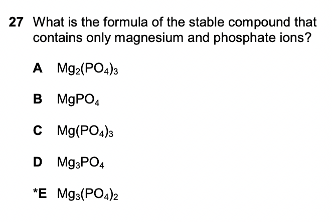 Solved 27 What is the formula of the stable compound that | Chegg.com