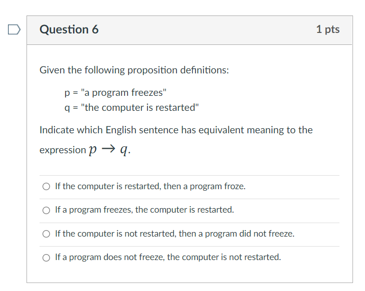 Solved Given the following proposition definitions: p= "a | Chegg.com