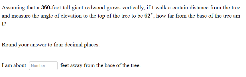Solved Assuming that a 360 -foot tall giant redwood grows | Chegg.com