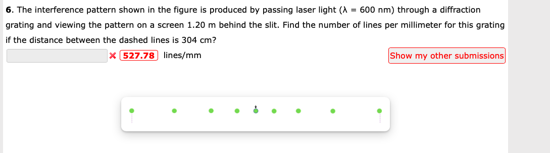 Solved 6. The interference pattern shown in the figure is | Chegg.com