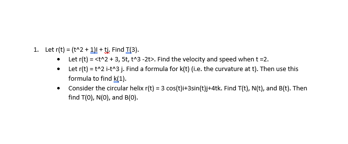 Solved 1. Let r(t) = (t^2 + 1)I + tj. Find 1(3). • Let r(t) | Chegg.com Solved 1. Let r(t) = (t^2 + 1)I + tj. Find 1(3). • Let r(t) | Chegg.com