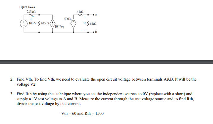 Solved 2. Find Vth. To find Vth, we need to evaluate the | Chegg.com