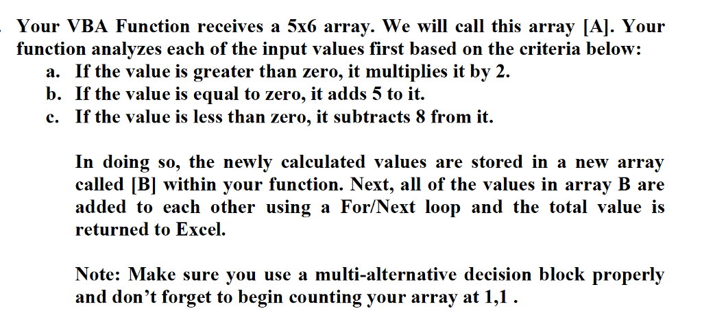 Solved Use Function Procedure not Sub to Answer this A | Chegg.com