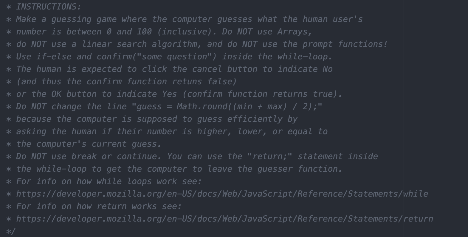 Solved * INSTRUCTIONS: * Make a guessing game where the | Chegg.com