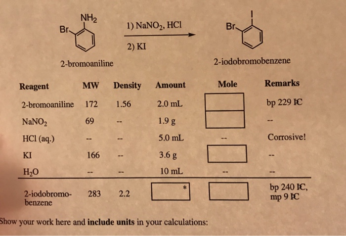 Solved NH 1) NaNO2, HCl Br Br 2) KI 2-iodobromobenzene | Chegg.com
