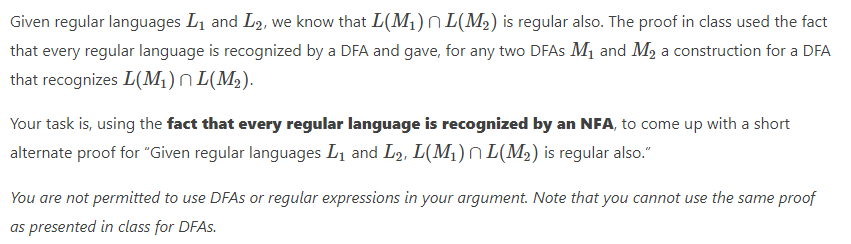 Solved Given regular languages L1 and L2, we know that L(M) | Chegg.com