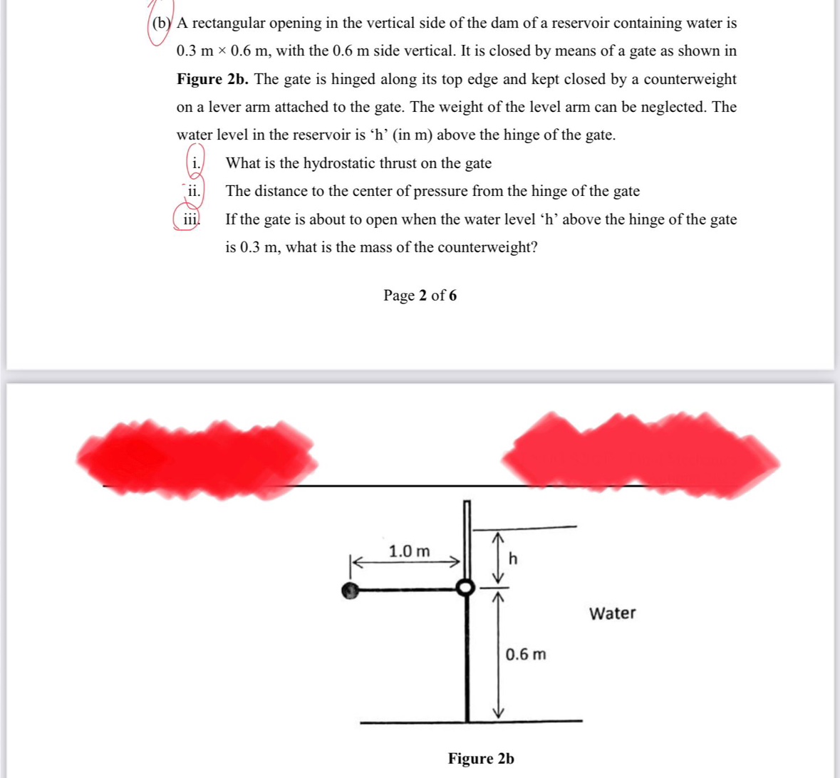 Solved (b) A rectangular opening in the vertical side of the | Chegg.com