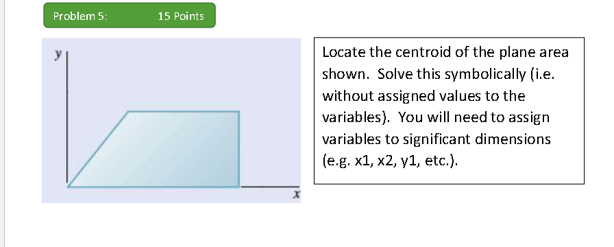 Solved Locate the centroid of the plane area shown. Solve | Chegg.com