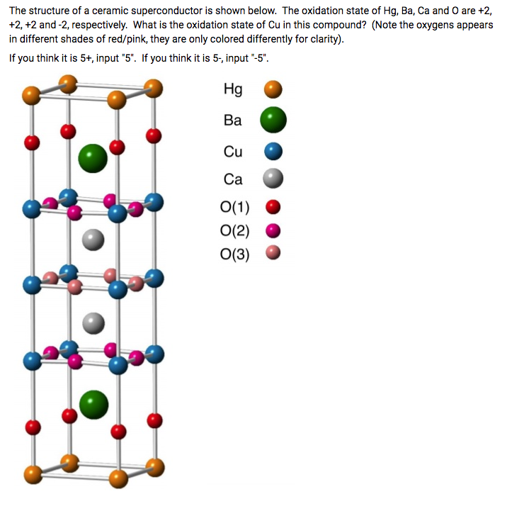 The structure of a ceramic superconductor is shown | Chegg.com