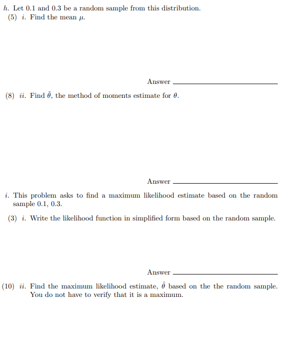 Solved 2. Let X be a random variable from a population with | Chegg.com