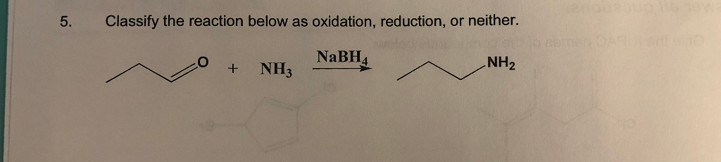 Solved Classify the reaction below as oxidation, reduction, | Chegg.com