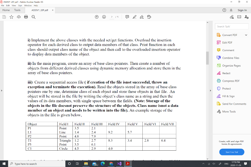 ASSSV1 201.pdf - Adobe Acrobat Reader DC File Edit | Chegg.com