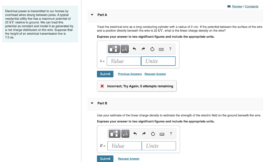 Solved Review Constants Part A Electrical power is | Chegg.com