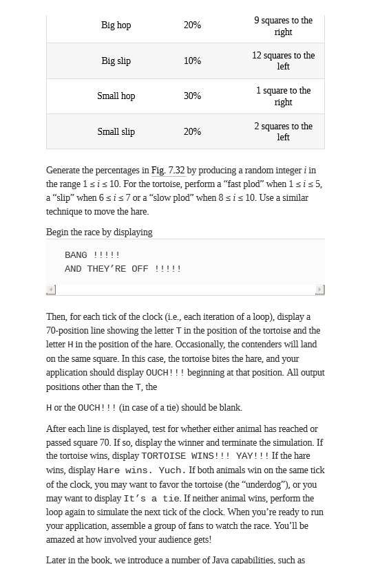 Solved Hare.java - characteristics of the Hare Tortoise.java | Chegg.com