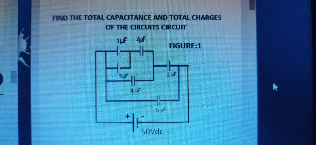 Solved WHAT IS THE TOTAL CAPACITANCE OF THE CIRCUIT? FIGURE | Chegg.com