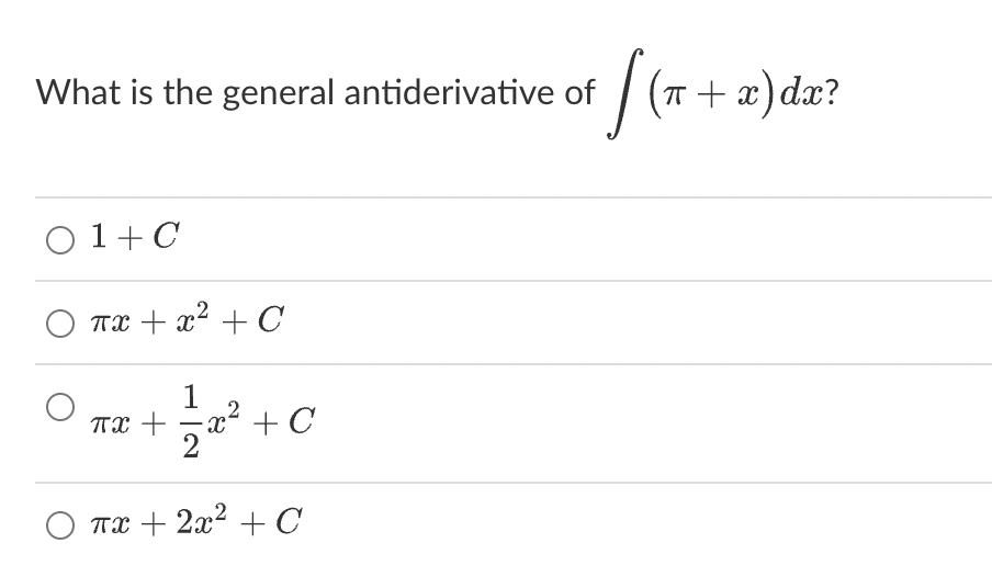Solved What is the general antiderivative of | Chegg.com